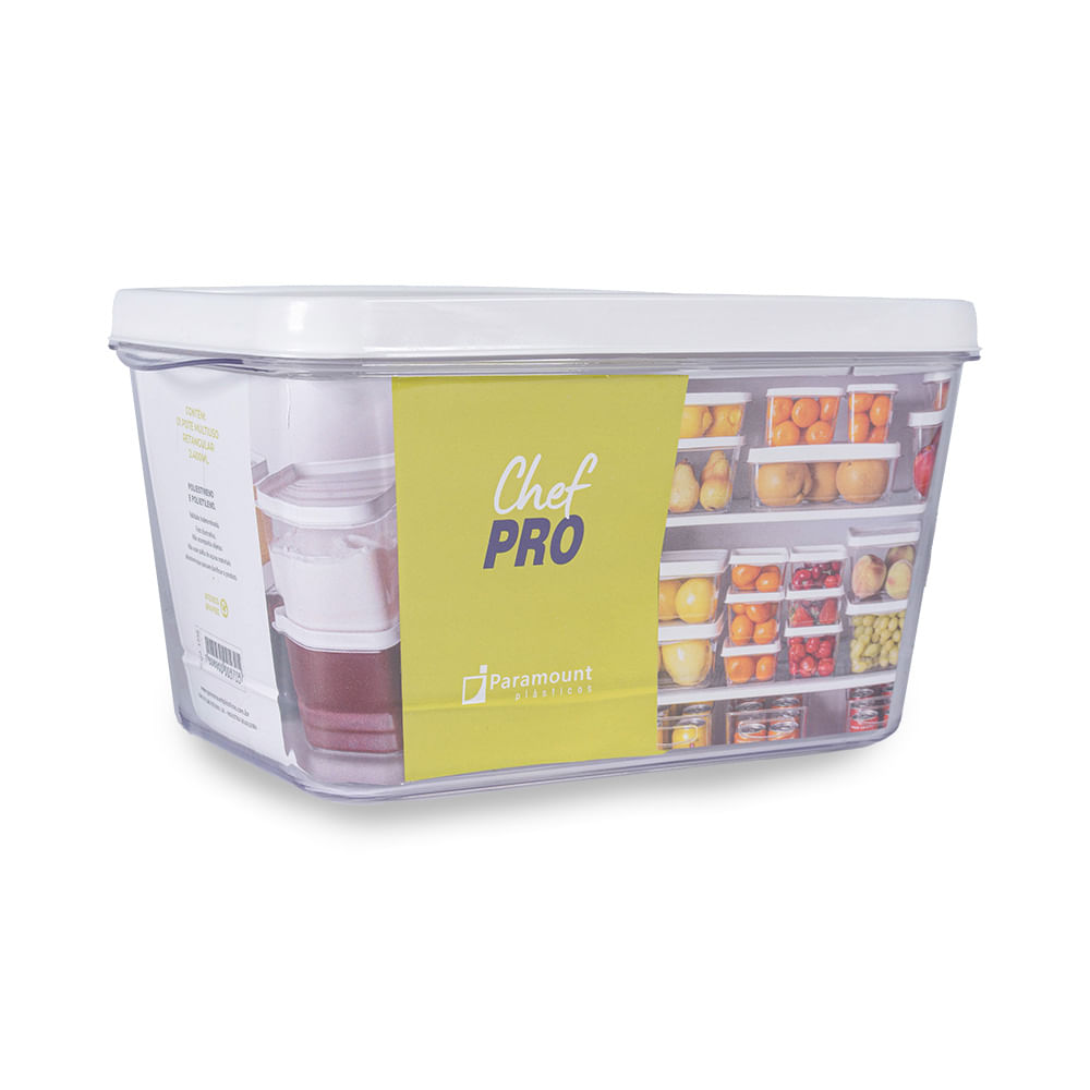 Pote Retangular 2,4 Lts Multiuso Chef Pro Paramount - ShopCama